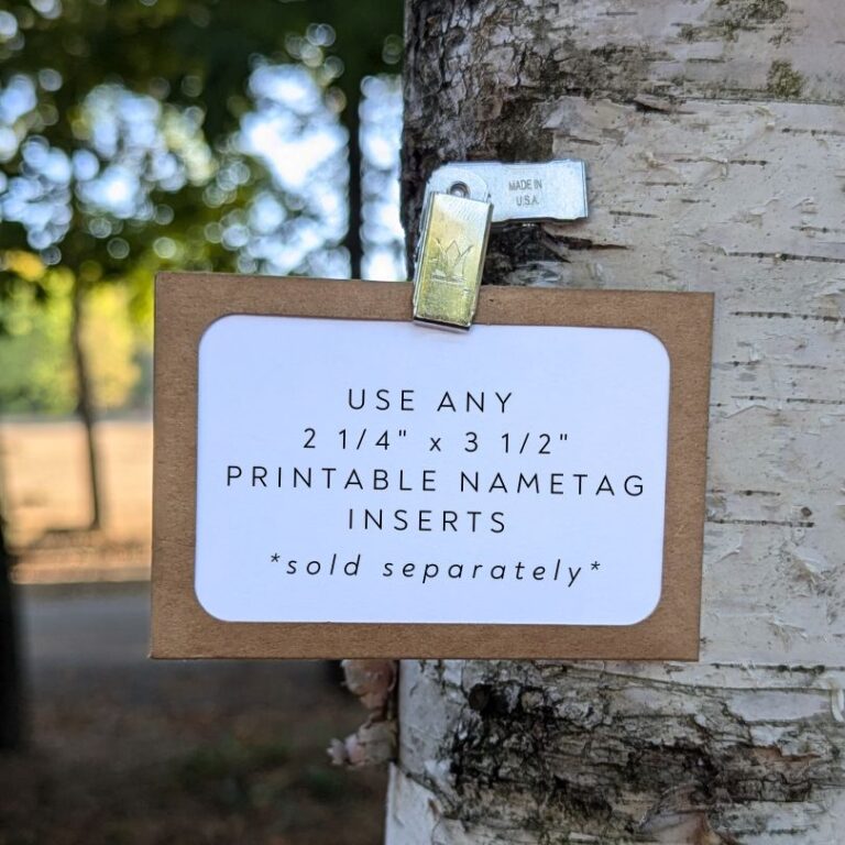 Small Kraft Paper Name Tag Holder (2-1/4" x 3-1/2") | Earthlight