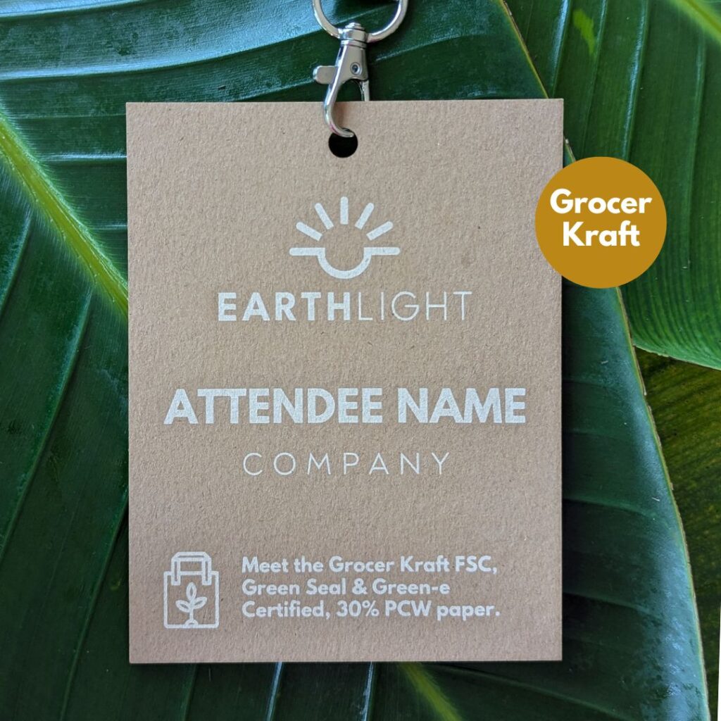 Specialty Paper Name Tags & Badges, Lasered | Earthlight