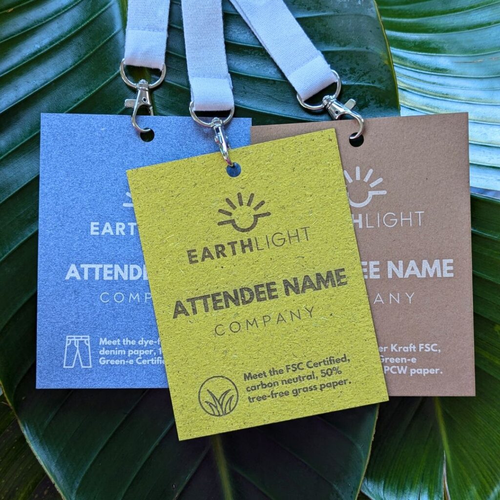 Specialty Paper Name Tags & Badges, Lasered | Earthlight